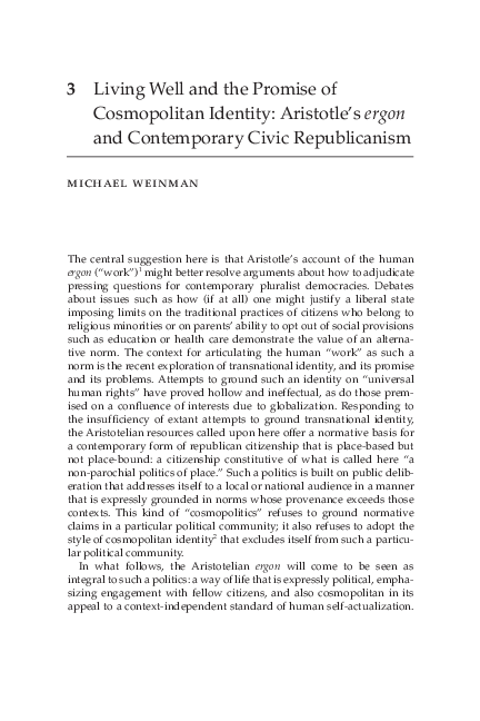 Pdf Aristotle And Civic Republicanism