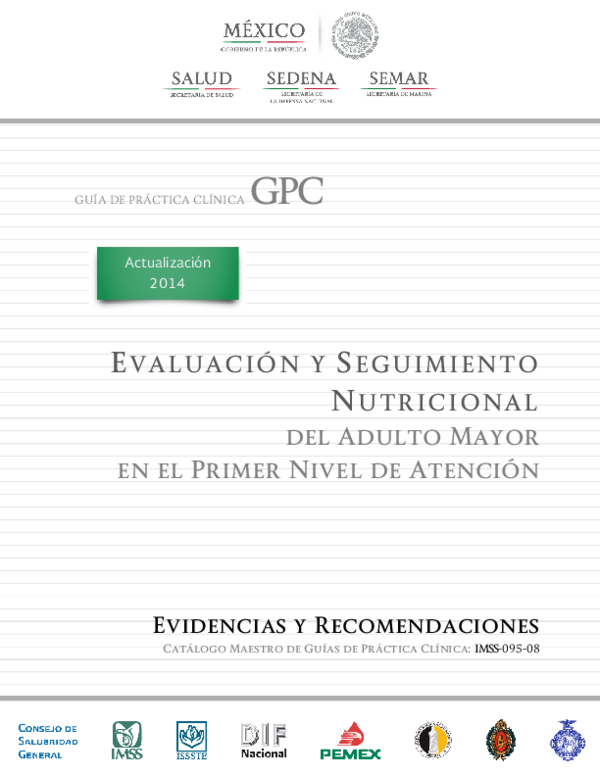 Pdf GuÍa De PrÁctica ClÍnica Gpc EvaluaciÓn Y Seguimiento Nutricional 2026