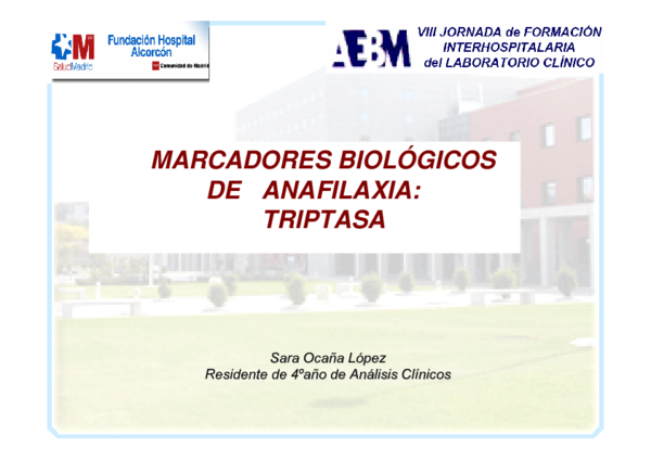 (PDF) MARCADORES BIOLÓGICOS DE ANAFILAXIA: TRIPTASA