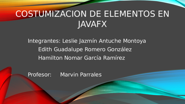 Ppt Costumizacion De Elementos En Javafx