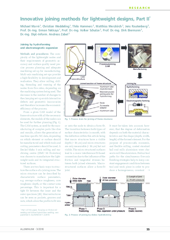 (PDF) Innovative joining methods in lightweight designs, Part II