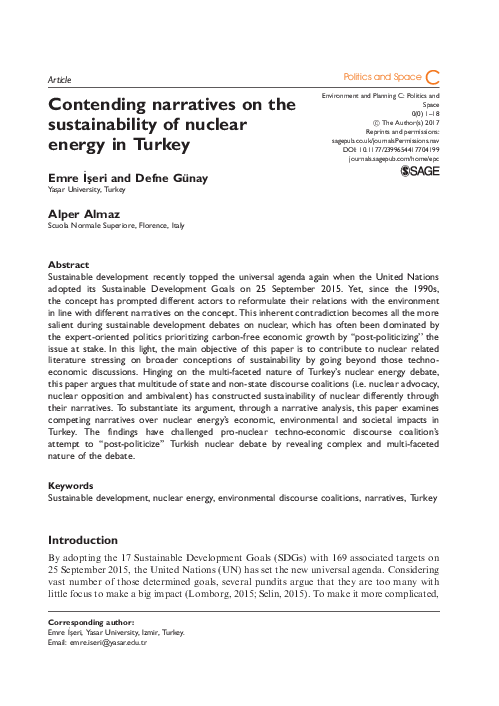 (PDF) Contending narratives on the sustainability of nuclear energy in ...