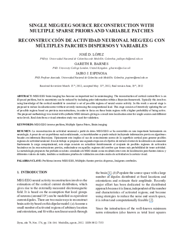 (PDF) Single Meg/Eeg Source Reconstruction with Multiple Sparse Priors and Variable Patches ...
