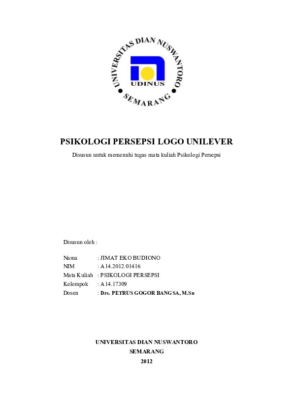(PDF) PSIKOLOGI PERSEPSI LOGO UNILEVER