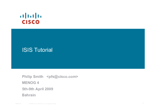 (PDF) ISIS Tutorial