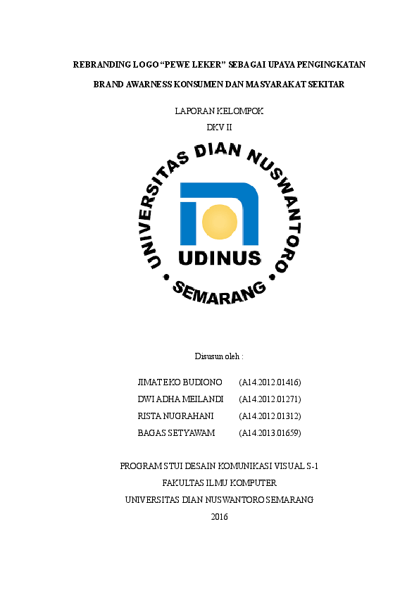(DOC) REBRANDING LOGO " PEWE LEKER " SEBAGAI UPAYA PENGINGKATAN BRAND ...