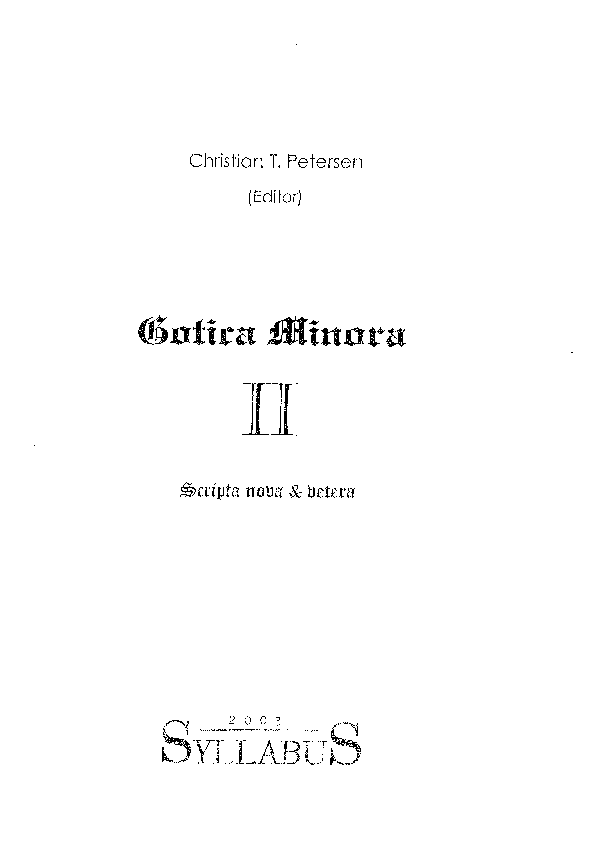(PDF) The Gothic Text of Codex Gissensis.