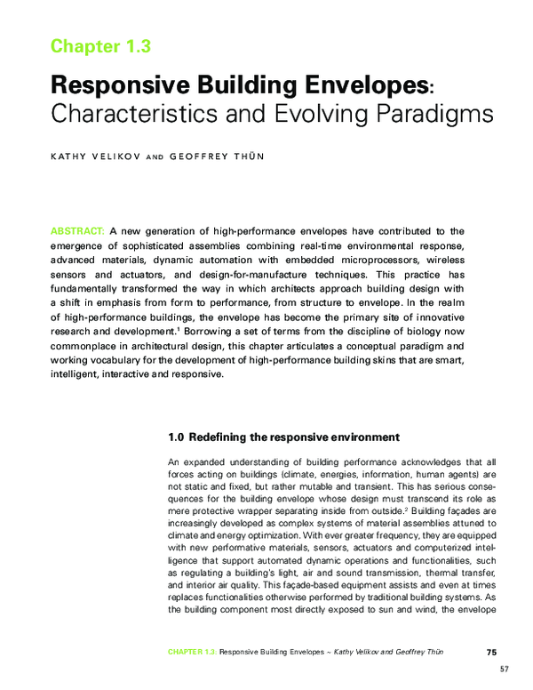 (PDF) Responsive Envelopes: Characteristics and Evolving Paradigms