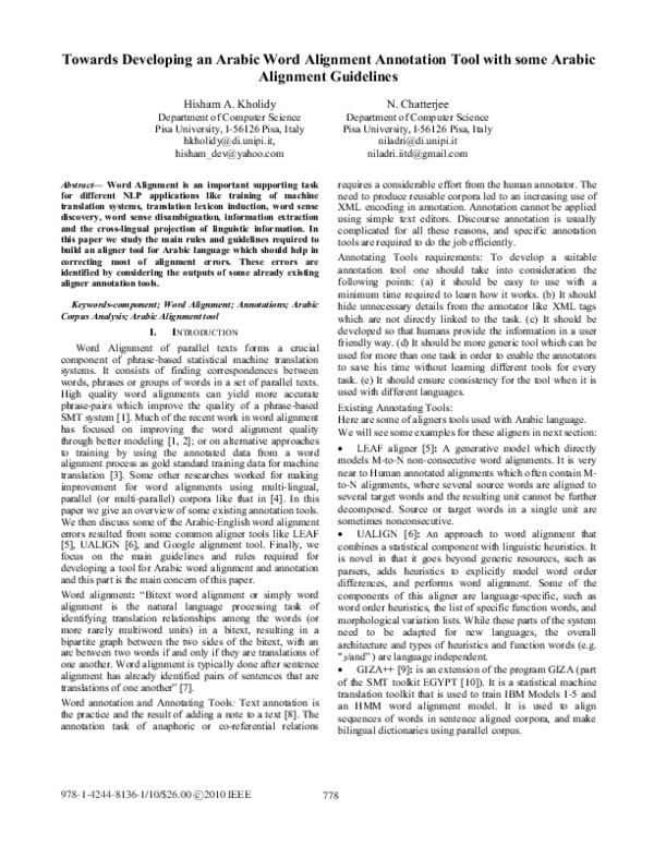 bitext word alignment