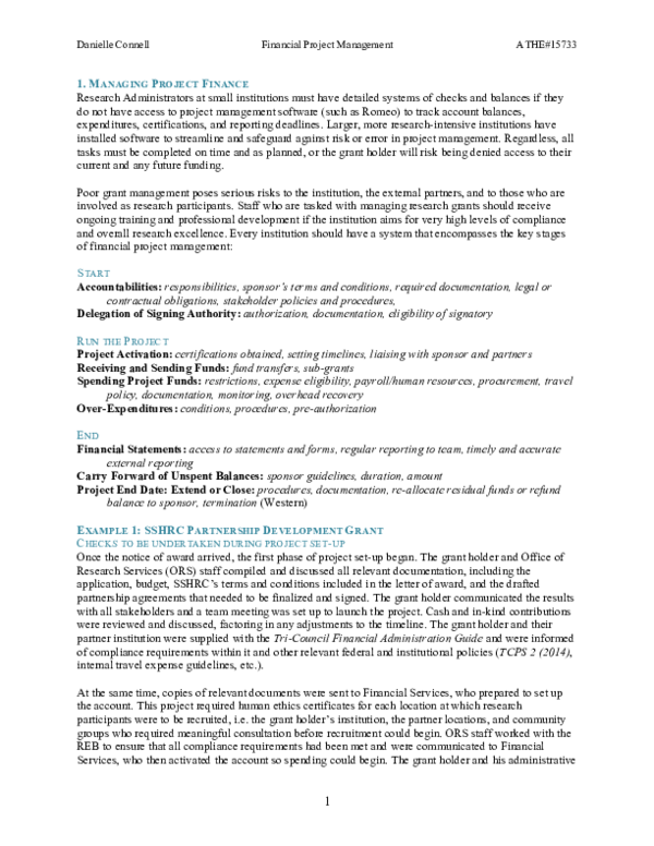 (PDF) Financial Project Management