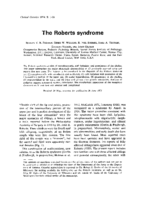 (PDF) The Roberts syndrome
