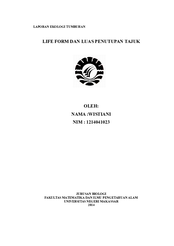 (DOC) Ekologi tumbuhan-life form