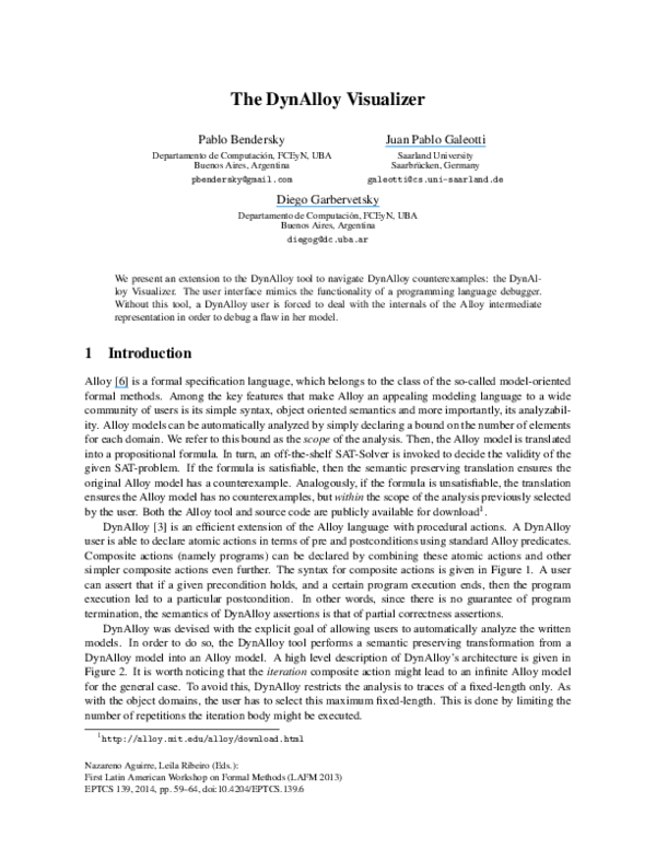 (PDF) The DynAlloy Visualizer