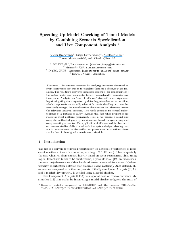 Pdf Speeding Up Model Checking Of Timed Models By Combining Scenario