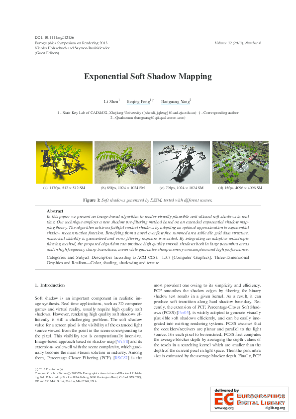 (PDF) Exponential Soft Shadow Mapping