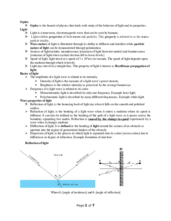 (DOC) Lecture 4 optics