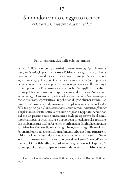 (PDF) “Simondon, tecnica e mito.” (with G. Carrozzini) in G. Leghissa ...