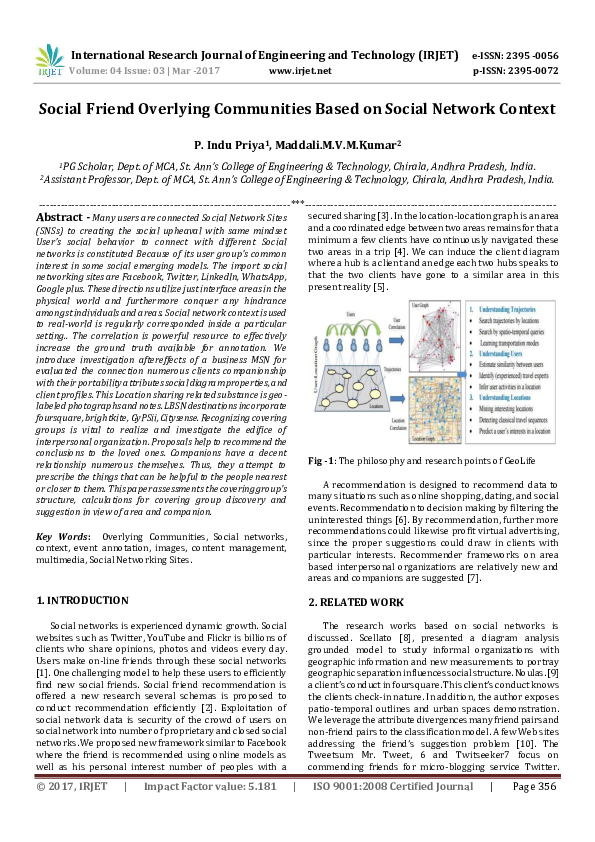 (PDF) Social Friend Overlying Communities Based on Social Network Context