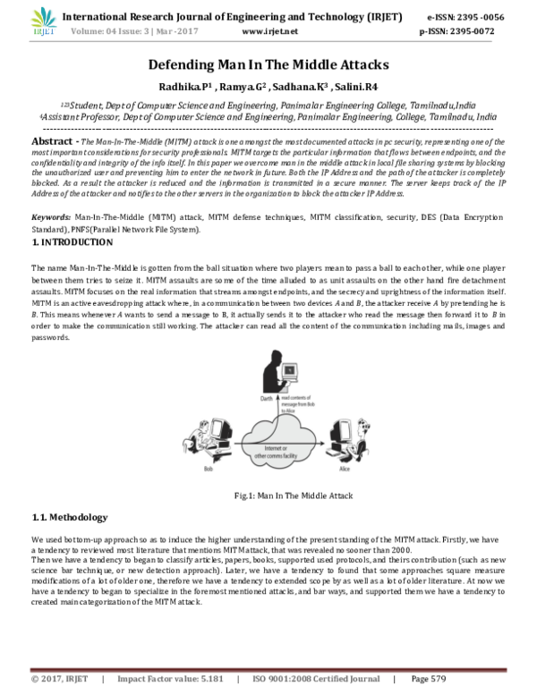 (PDF) Defending Man In The Middle Attacks