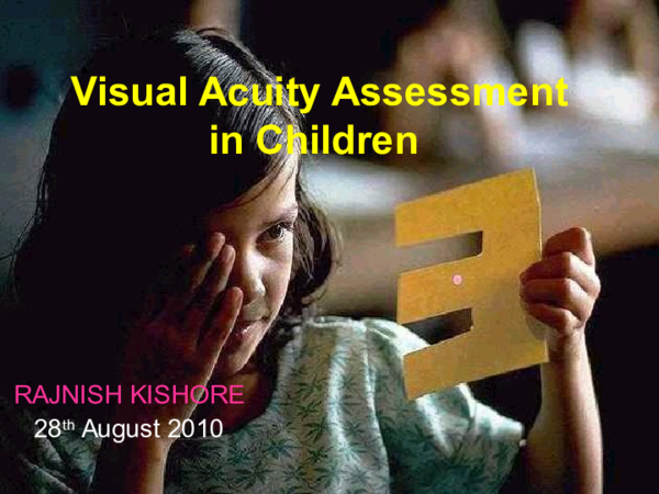 (PPT) Visual Acuity Assessment in Children