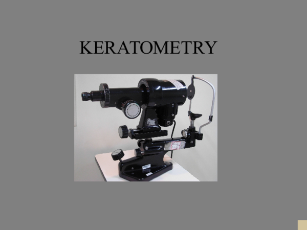 (PPT) 5 Keratometry.ppt
