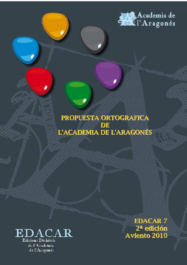 (PDF) EDACAR 7. Propuesta Ortográfica de l'Academia de l'Aragonés
