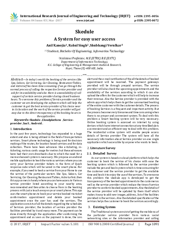 (PDF) Skedule A System for easy user access