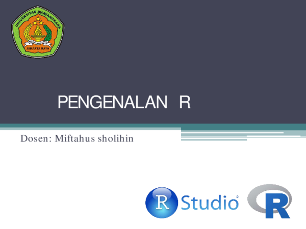 (PDF) Pengenalan program R