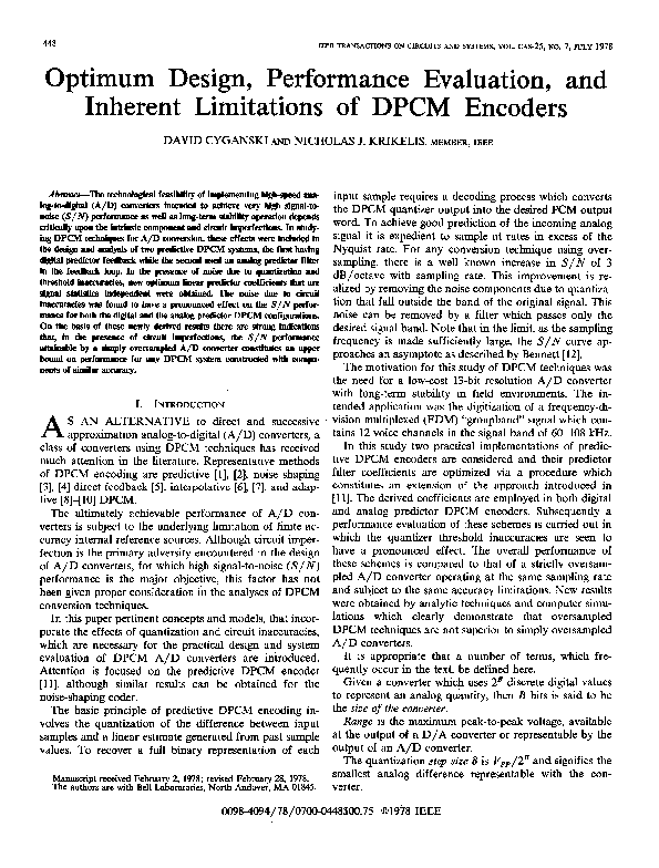 (PDF) Optimum design, performance evaluation, and inherent limitations ...