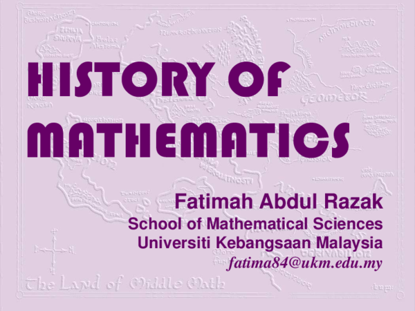 (PDF) HISTORY OF MATHEMATICS