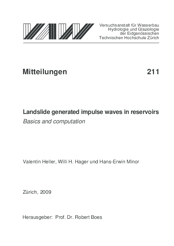 (PDF) Landslide generated impulse waves in reservoirs - Basics and computation