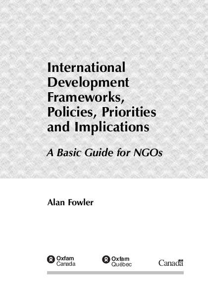 (PDF) International Development Frameworks, Policies, Priorities and ...