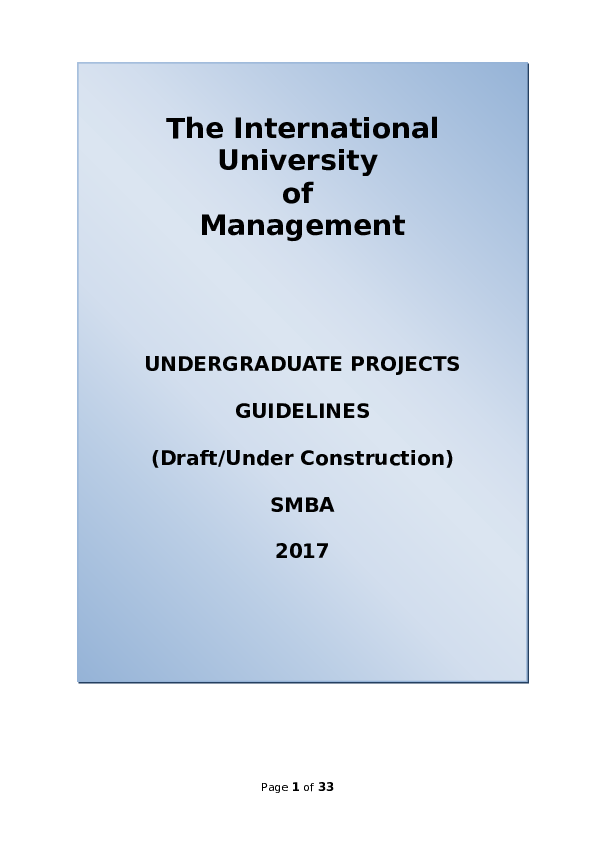 (DOC) SMBA Project Guidelines Draft
