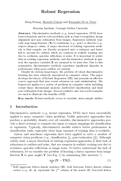 (PDF) Robust Regression