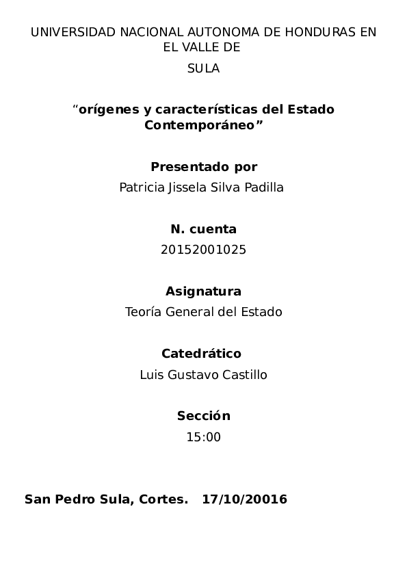 Doc Informe De Teoria El Estado Contemporaneo