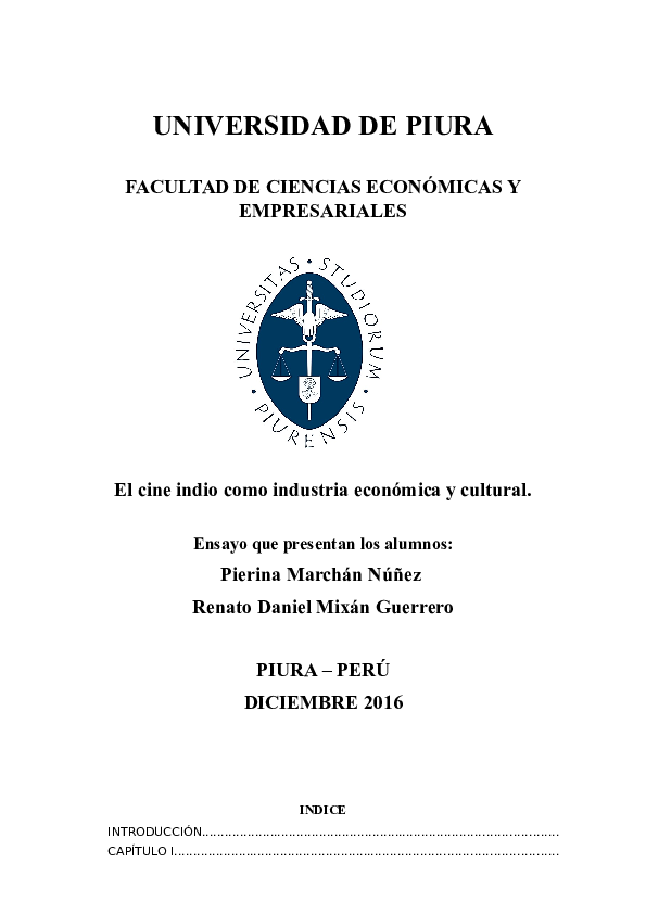 (DOC) UNIVERSIDAD DE PIURA FACULTAD DE CIENCIAS ECONÓMICAS Y ...