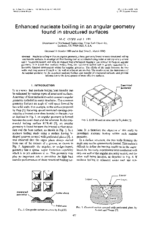 (PDF) Enhanced nucleate boiling in an angular geometry found in ...