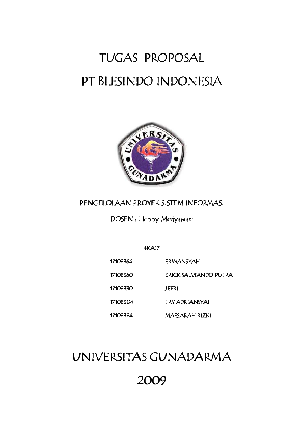 (PDF) TUGAS TUGAS TUGAS TUGAS PROPOSAL PROPOSAL PROPOSAL PROPOSAL PT ...