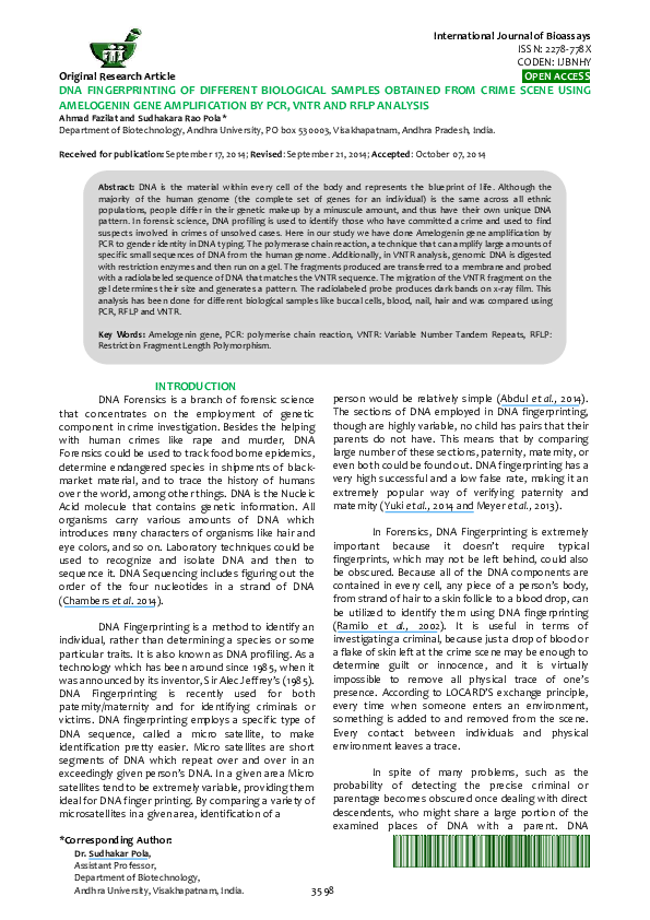 PDF Dna Fingerprinting Of Different Biological Samples Obtained From pdf-dna-fingerprinting-of-different-biological-samples-obtained-from