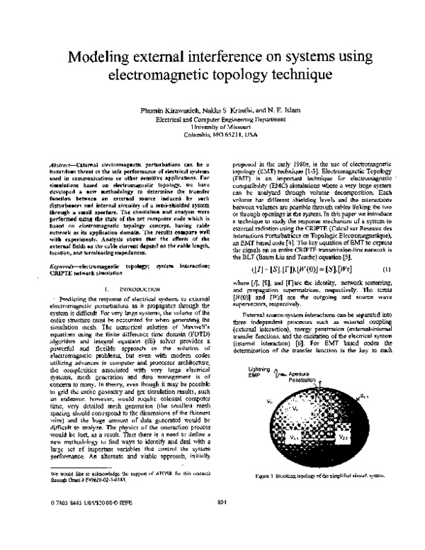 (PDF) Modeling external interference on systems using electromagnetic ...