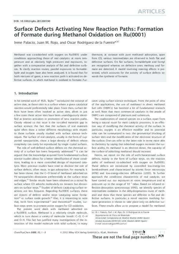 (PDF) Surface Defects Activating New Reaction Paths: Formation of ...