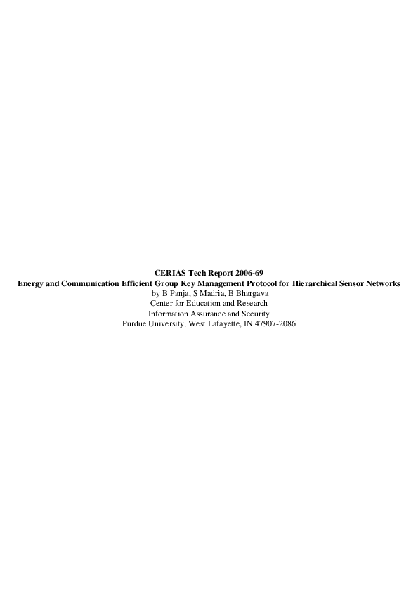 Pdf Energy And Communication Efficient Group Key Management Protocol For Hierarchical Sensor