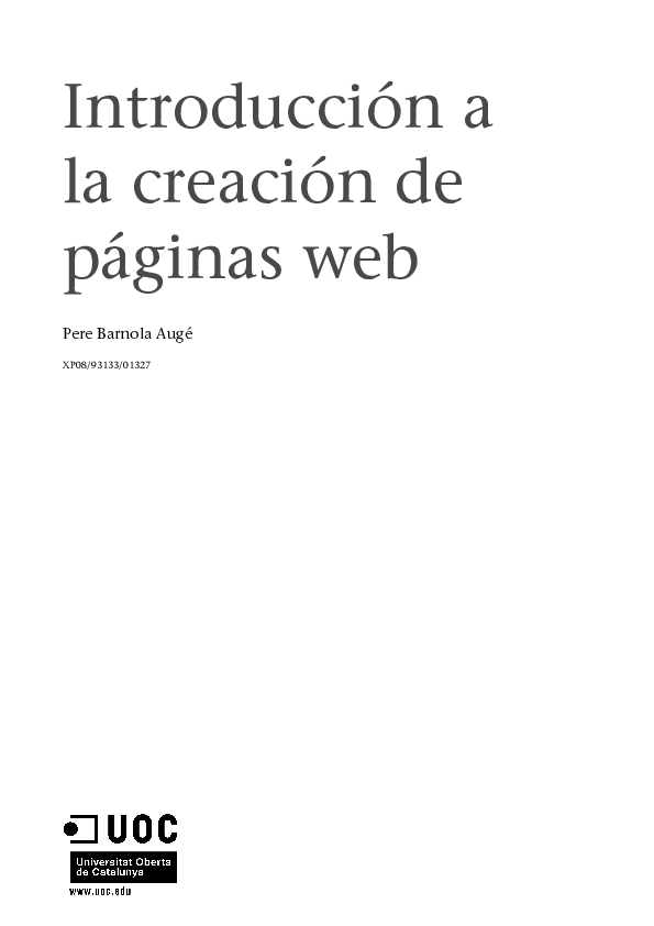 (PDF) Introducción a la creación de páginas web