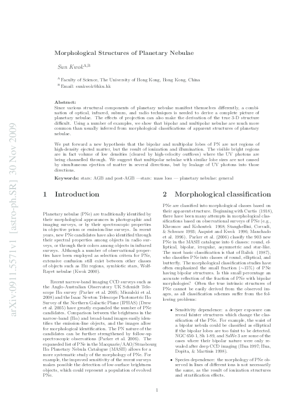 (PDF) The morphological and structural classification of planetary ...