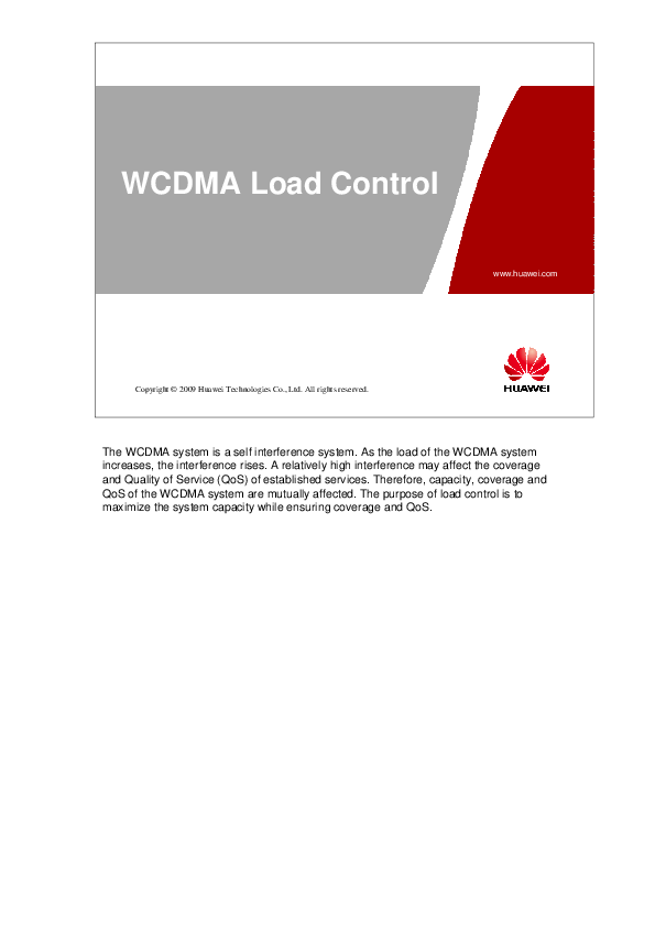(PDF) WCDMA Load Control
