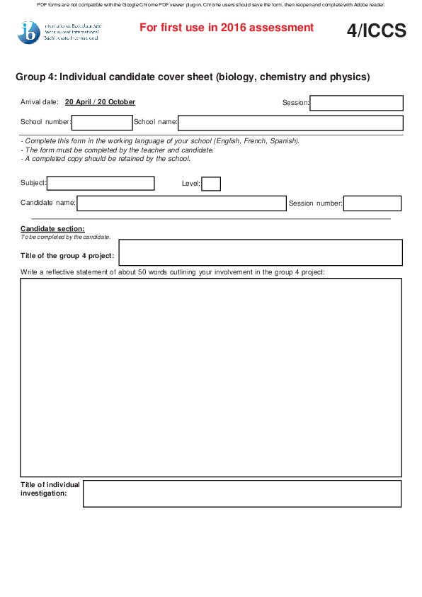(PDF) Individual Candidate Cover Sheet