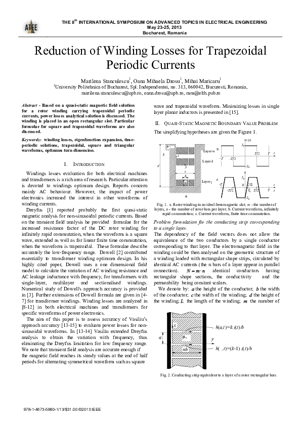 (PDF) Reduction of winding losses for trapezoidal periodic currents ...