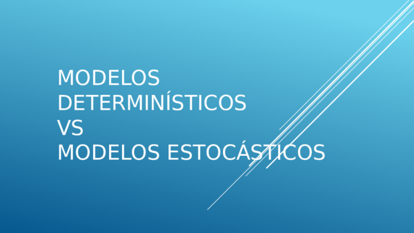 (PPT) MODELOS ESTOCASTICOS