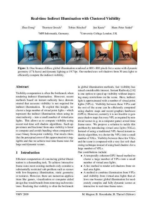 (PDF) Real-time Indirect Illumination with Clustered Visibility