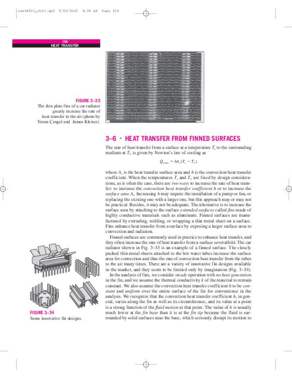 (PDF) Kuliah Perpindahan panas : HEAT TRANSFER FROM FINNED SURFACES